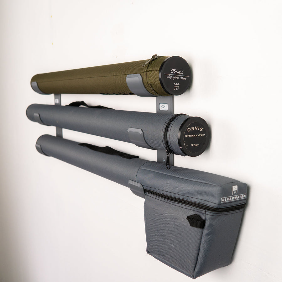 Fly Rod Tube Holder Wall Mount | Triple | Pesca Innovations